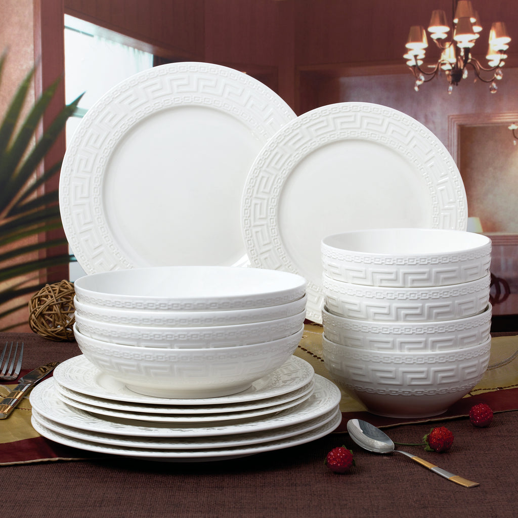 1347W-16 "Greek Key White"-16 – Joseph Sedgh Collection™