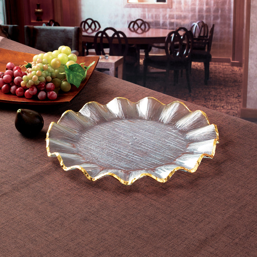 13" Glass Charger #RJ2670-023G (Case Pack 12) – Joseph Sedgh Collection™